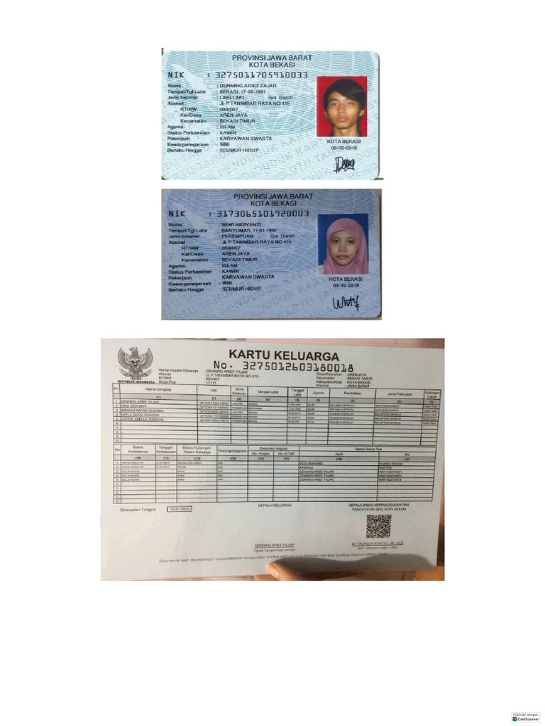 KTP Dan KK Denning | PDF