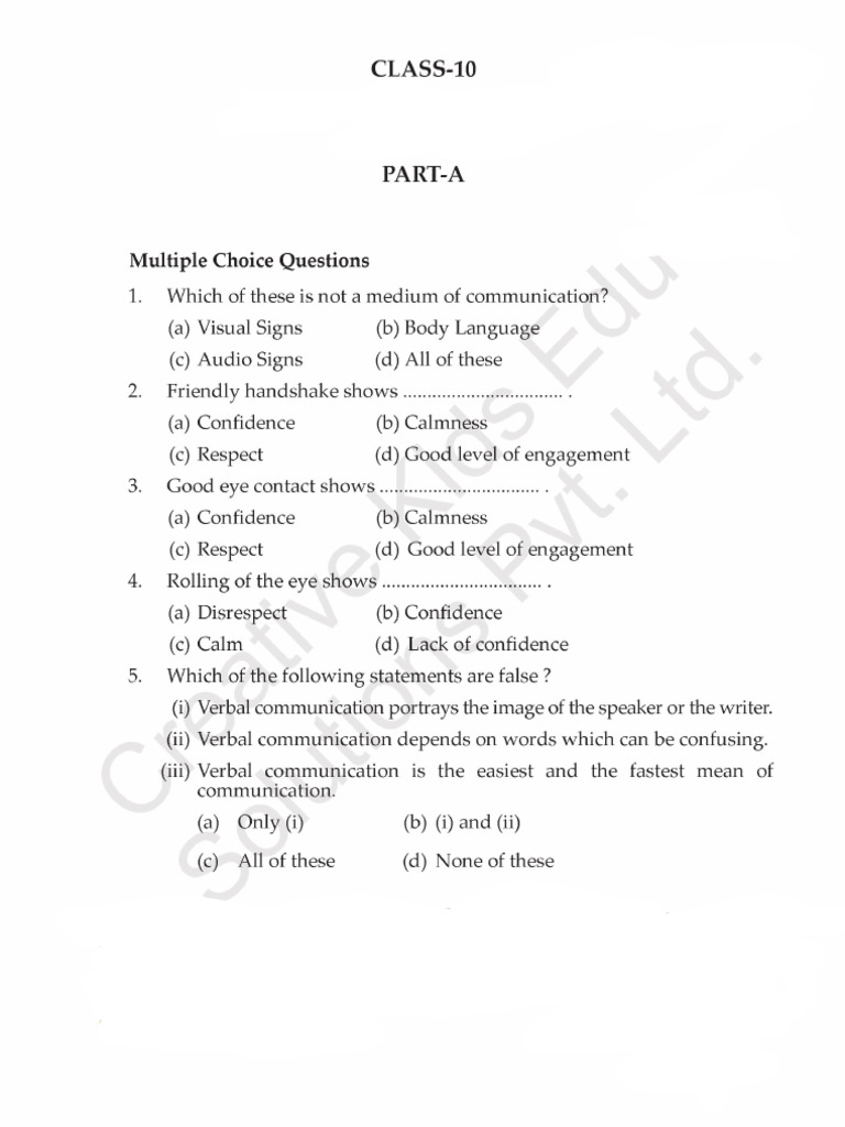 IT Sub 402 Chapter Wise MCQ Class 10th | PDF