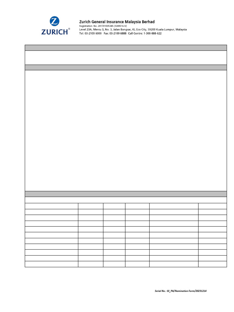 Borang Claim Insurans | PDF | Insurance | Business Law