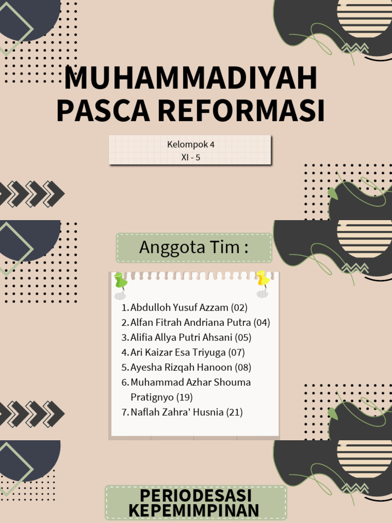 Muhammadiyah Pasca Reformasi 20240806 174941 0000 | PDF