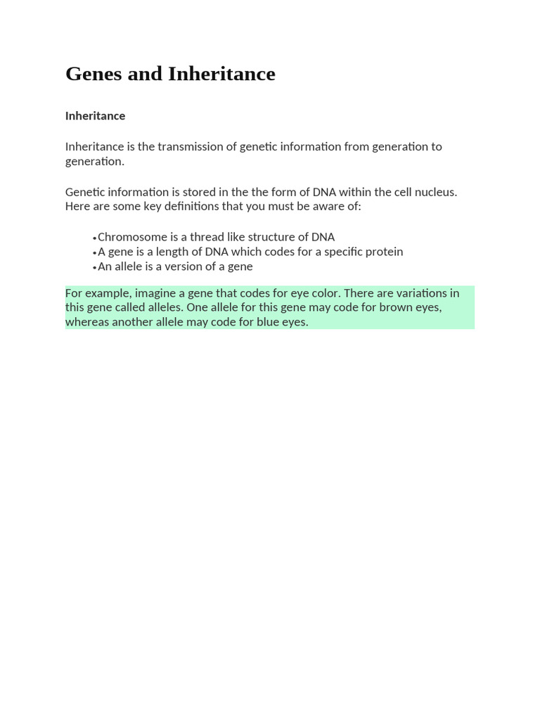 YEAR 9 INHERITANCE | PDF YEAR 9 INHERITANCE | PDF