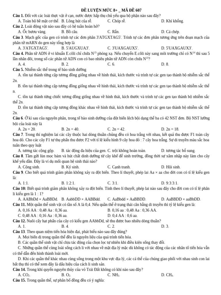 ĐỀ 607 + 608 | PDF