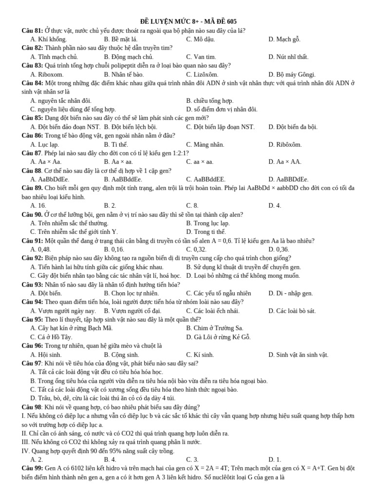 ĐỀ 605 + 606 | PDF