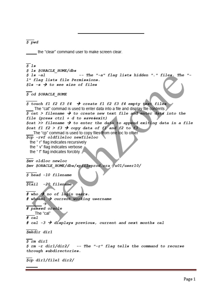 Unix Fundamental Commands | PDF | Computer File | Filename