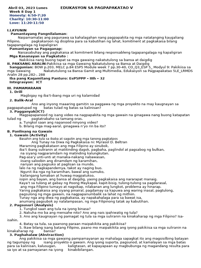 DLP_ESP-5_Q3-W8 | PDF