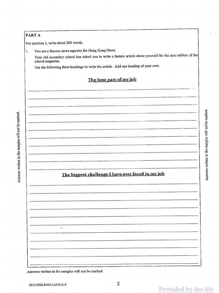 2012-DSE-ENG-LANG-2 | PDF