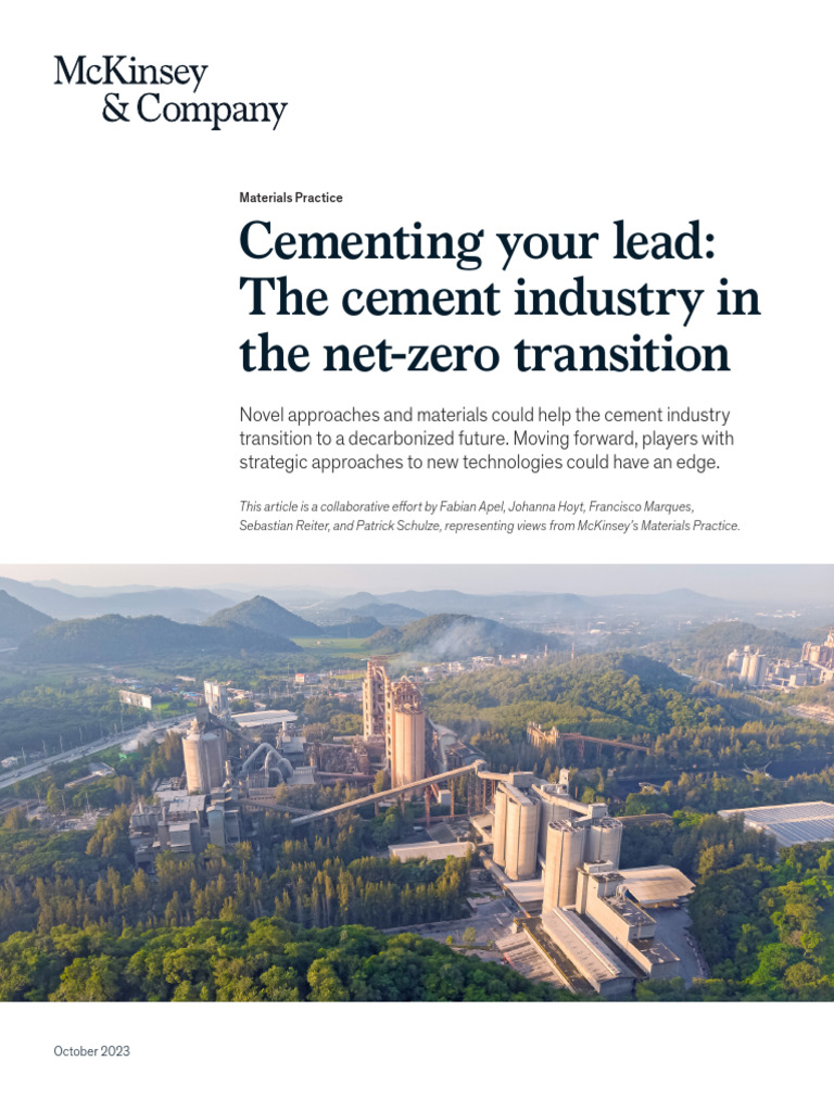 Cementing Your Lead The Cement Industry in The Net Zero Transition ...