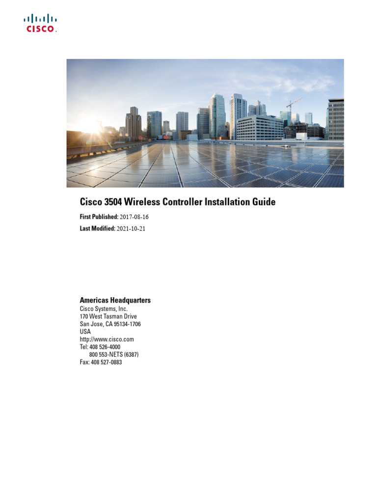 Cisco 3504 Wireless Controller Installation Guide | PDF | File Transfer ...