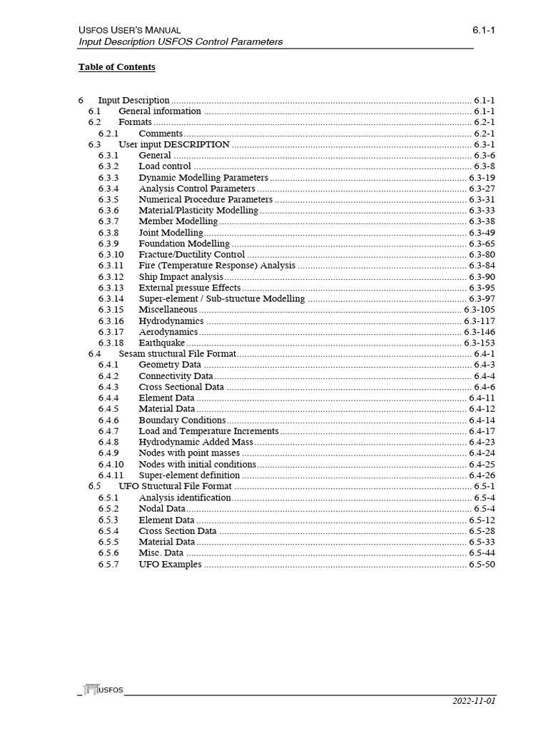 Usfos_UM_06 | PDF | Computer File | Parameter (Computer Programming)