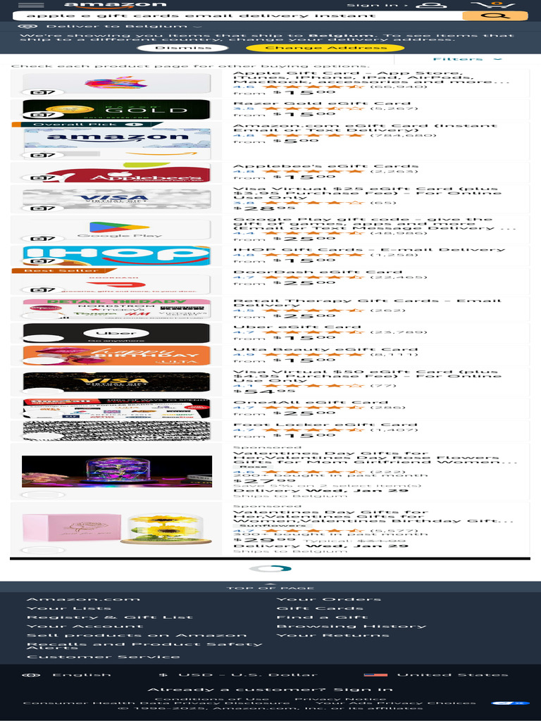 Gift Card Options for Online Shoppers | PDF | Apple Inc. | Gift Card