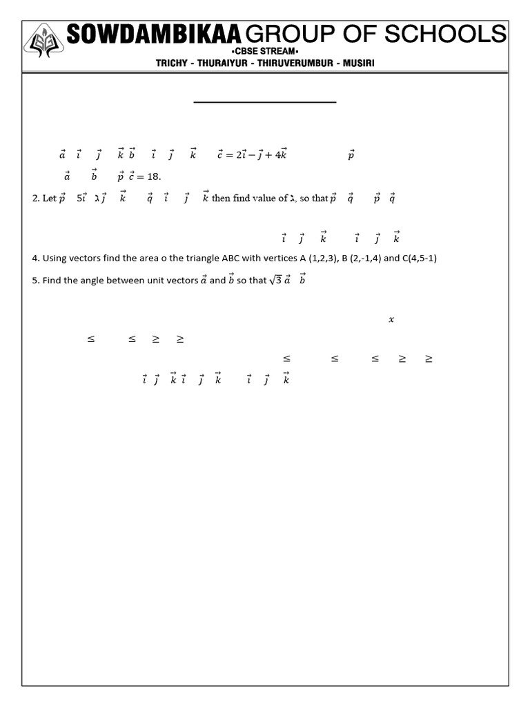 Advanced Vector Problems | PDF