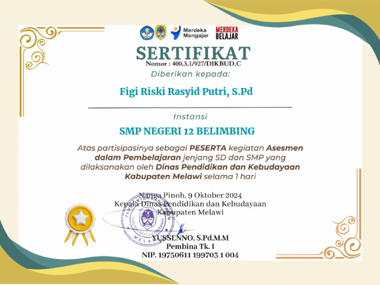 Asesmen - Figi Riski Rasyid Putri, S.Pd | PDF