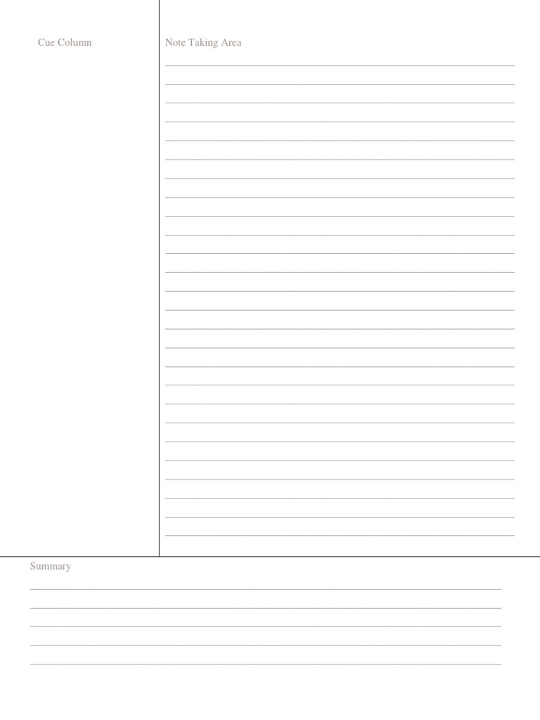 Cornell Note Taking Edited | PDF