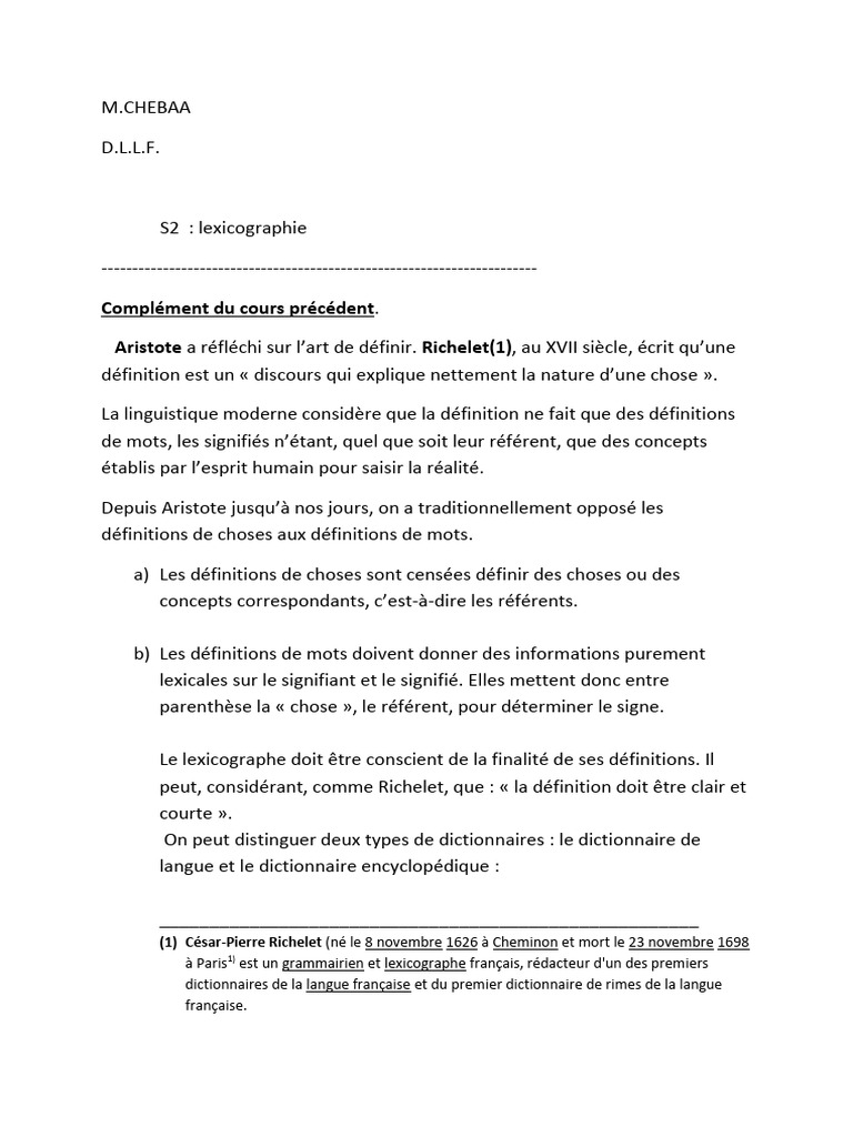 Lexicographie et définitions de la liberté | PDF | Liberté | Dictionnaire