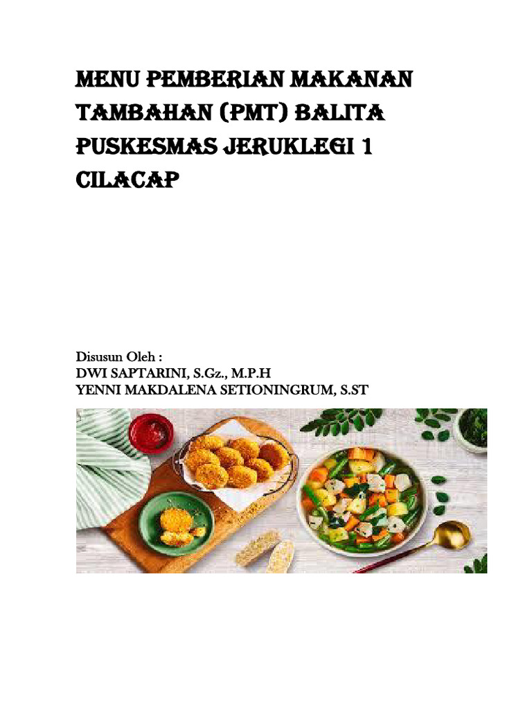 Menu PMT Balita Posyandu Cilacap | PDF