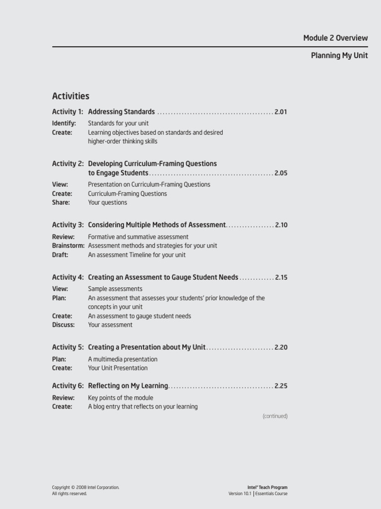 03 Essentials v10-1 Module 2 | PDF | Educational Assessment | Curriculum