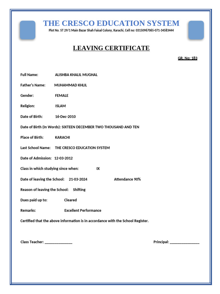 The Cresco Education System | PDF