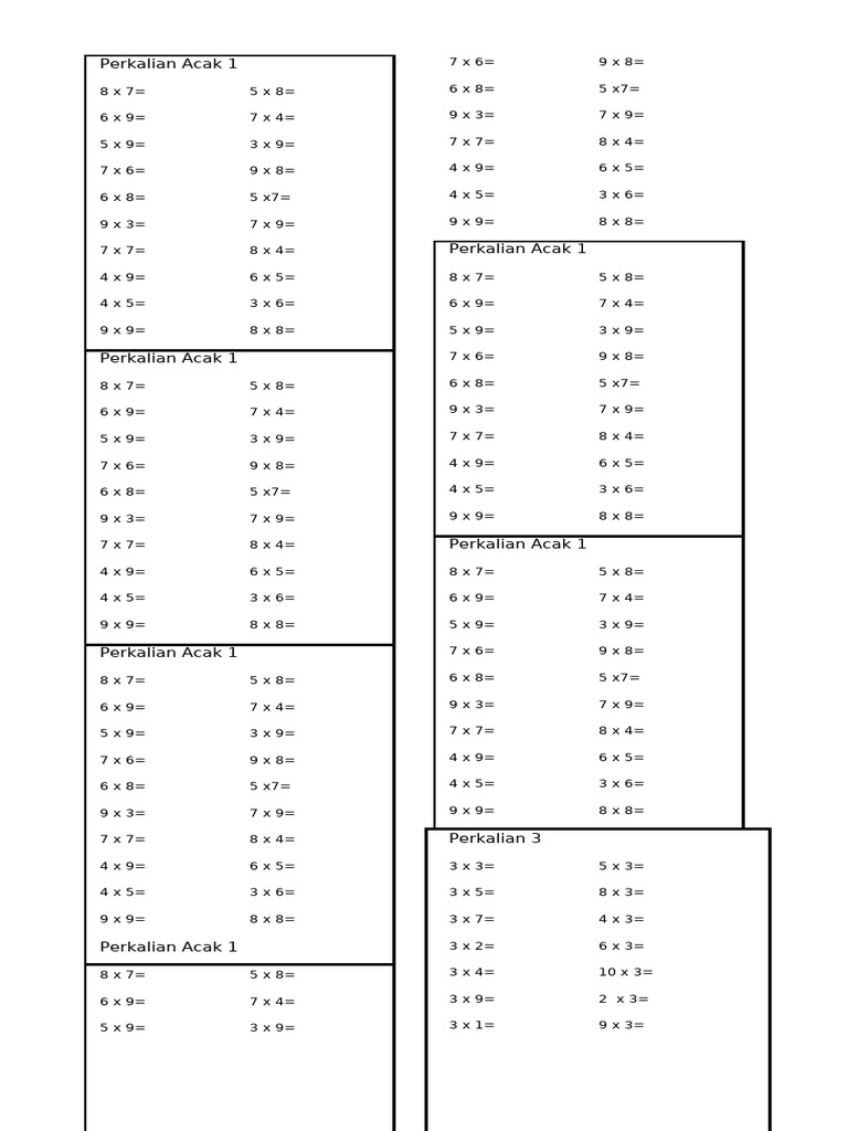 Perkalian Acak 1 | PDF