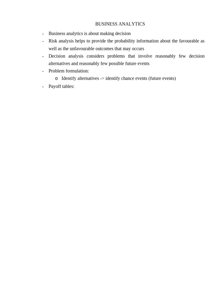 Business Analytics | PDF