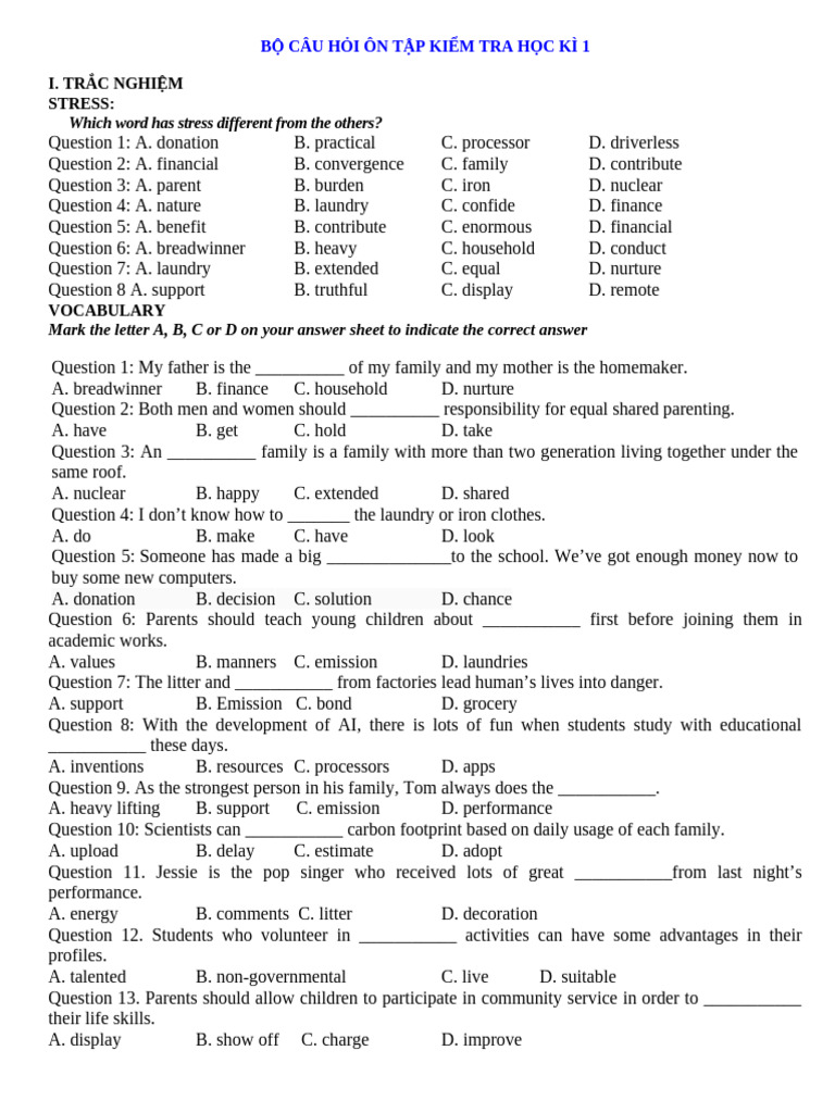 đề cuối hk1 | PDF | Coca Cola