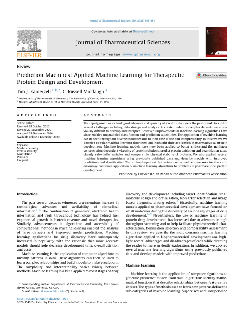 Prediction Machines Applied Machine Learning For Therapeutic | PDF | Regression Analysis ...