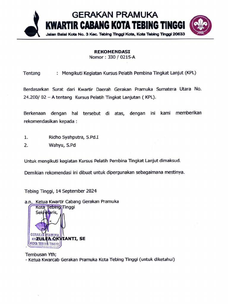 Rekomendasi Kwarcab - 2 | PDF