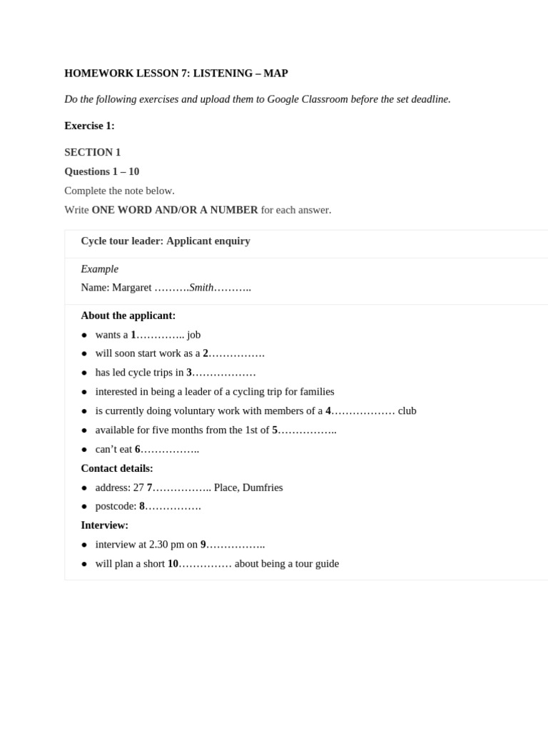 LESSON 7 - HOMEWORK | PDF