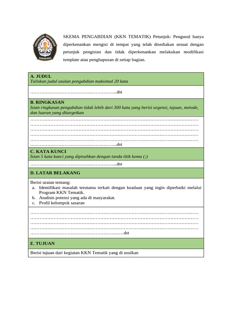Latar Belakang KKN Tematik | PDF