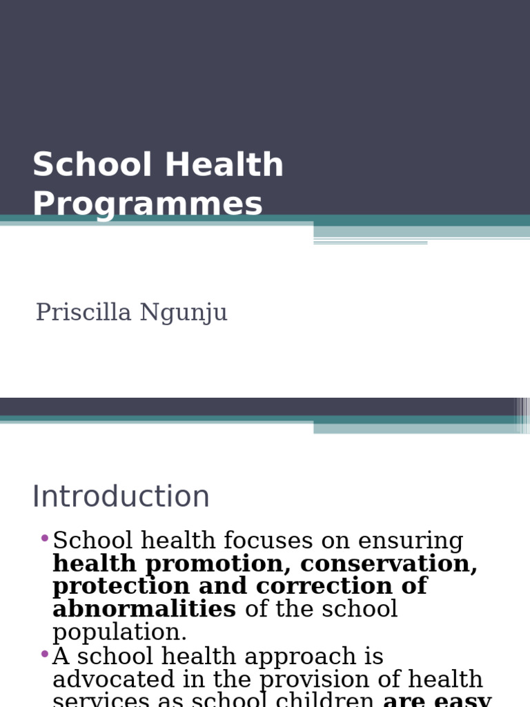 School Health Programmes | PDF | Occupational Safety And Health | Preventive Healthcare