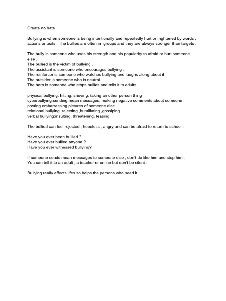 Create No Hate | PDF