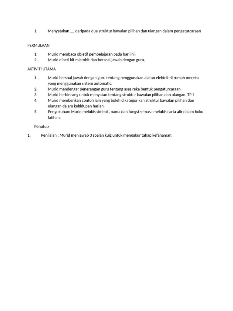 RPH Pengaturcaraan | PDF