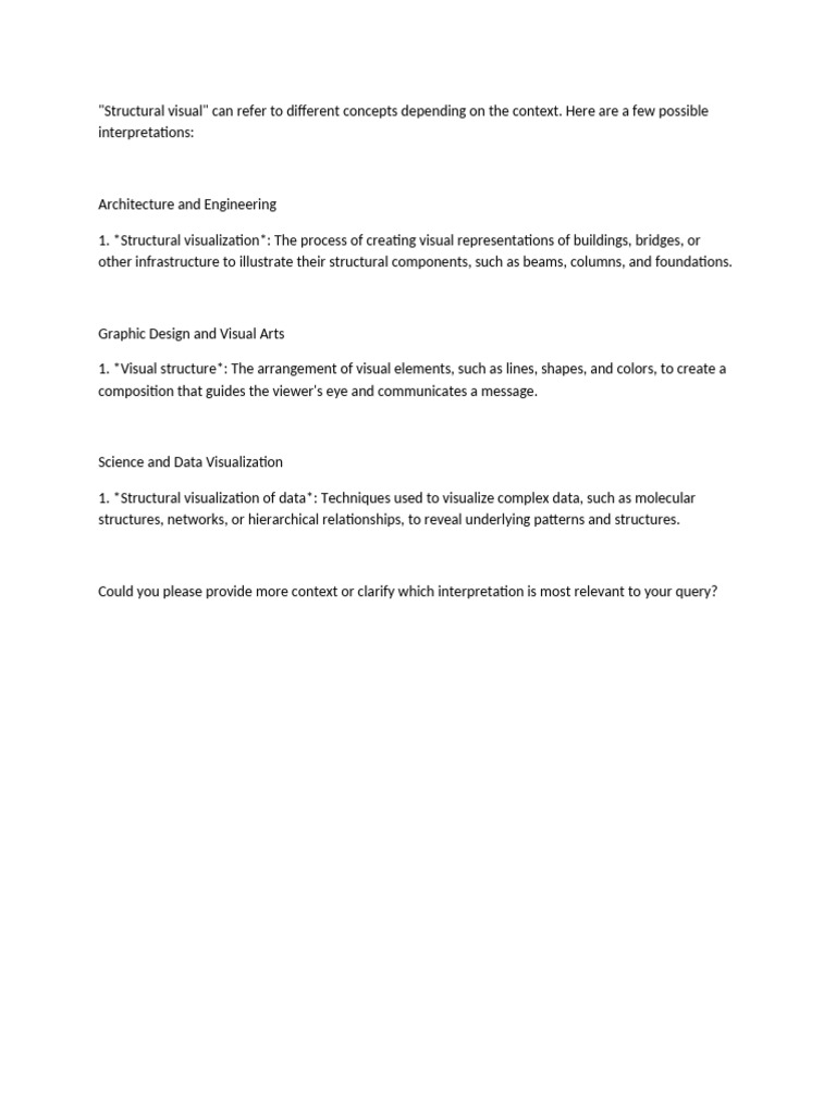 Structural Visualization Concepts | PDF