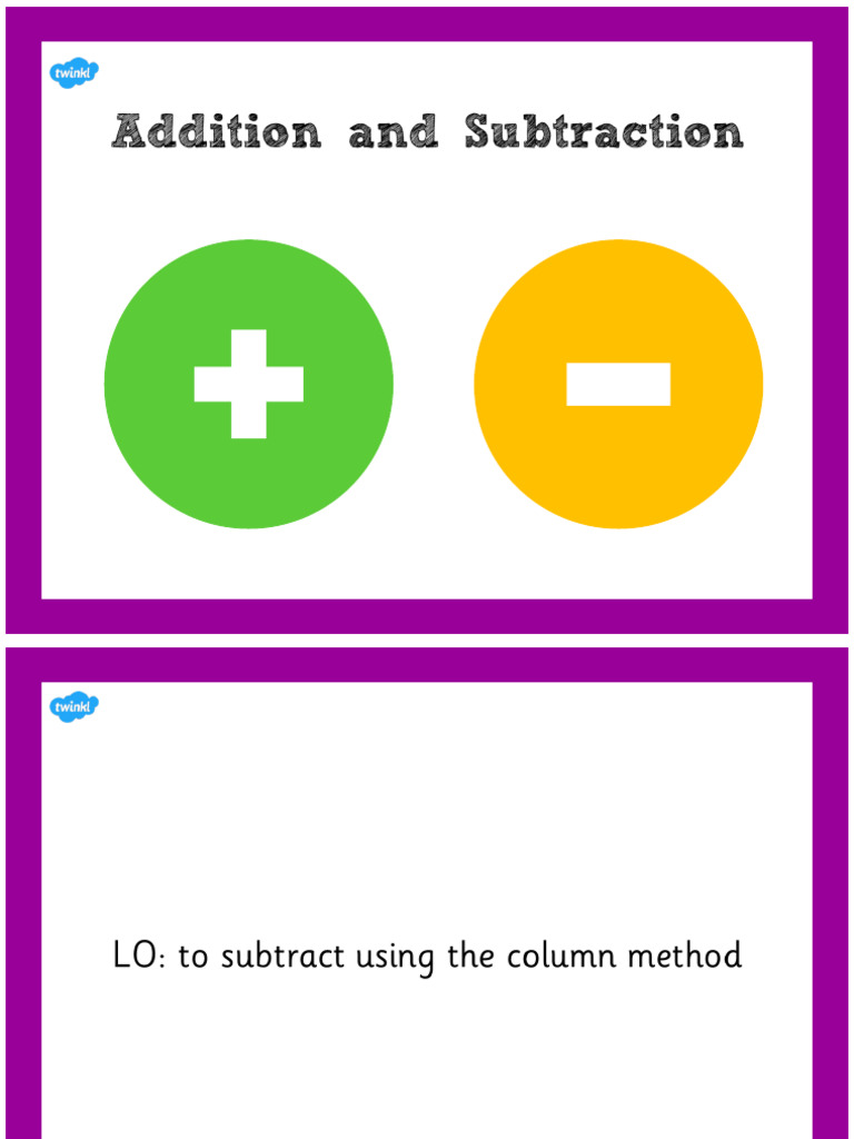 Year 3 Additon and Subtraction Lesson 4a Subtracting 2 Digit Numbers ...