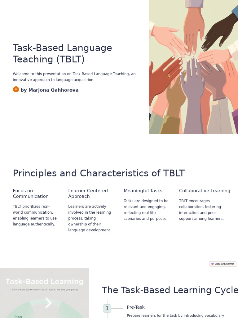 Task-Based-Language-Teaching-TBLT | PDF | Learning | Language Education