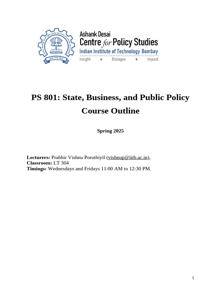 Course Overview PS 801 | PDF | Plutocracy | Political Science