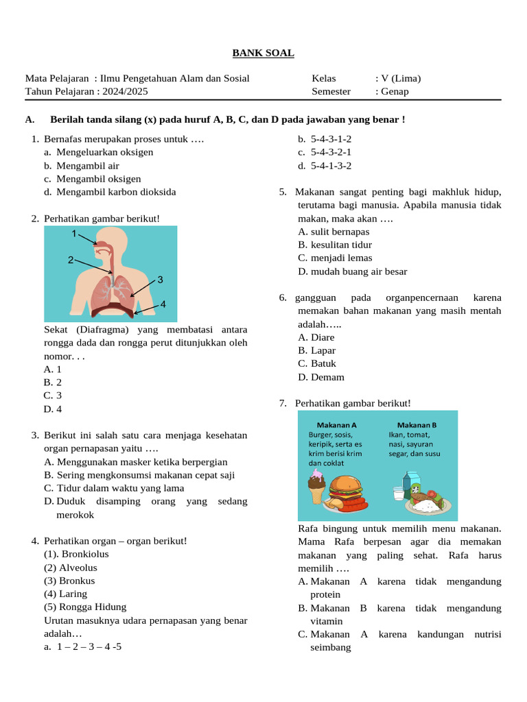 Soal Ipas STS 2 | PDF