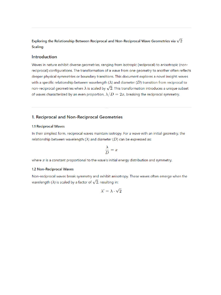 Exploring the Relationship Between Reciprocal and Non-Reciprocal Wave ...