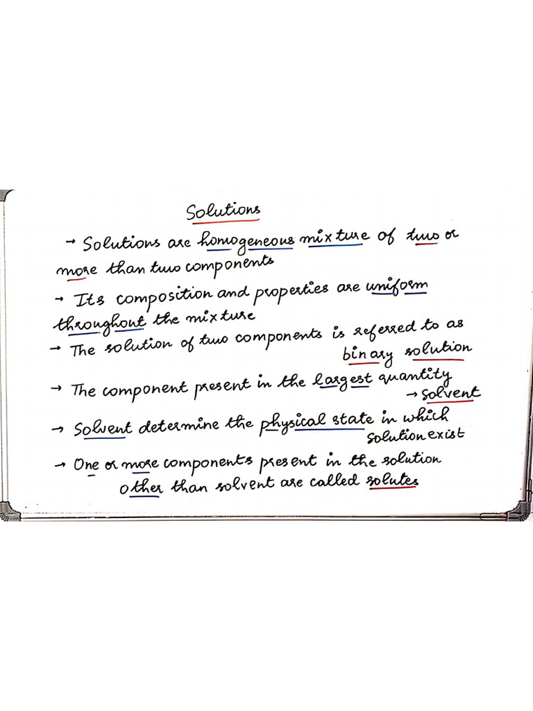 Solution Oneshot Notes Pdf