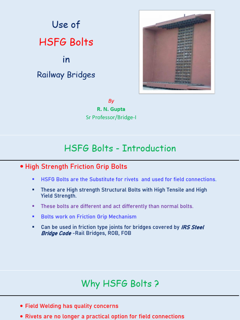 RNG- HSFG Bolts | PDF | Screw | Rivet