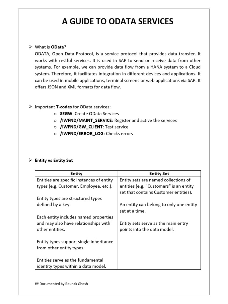 A Guide To OData Services788 | PDF | Data Model | Computing