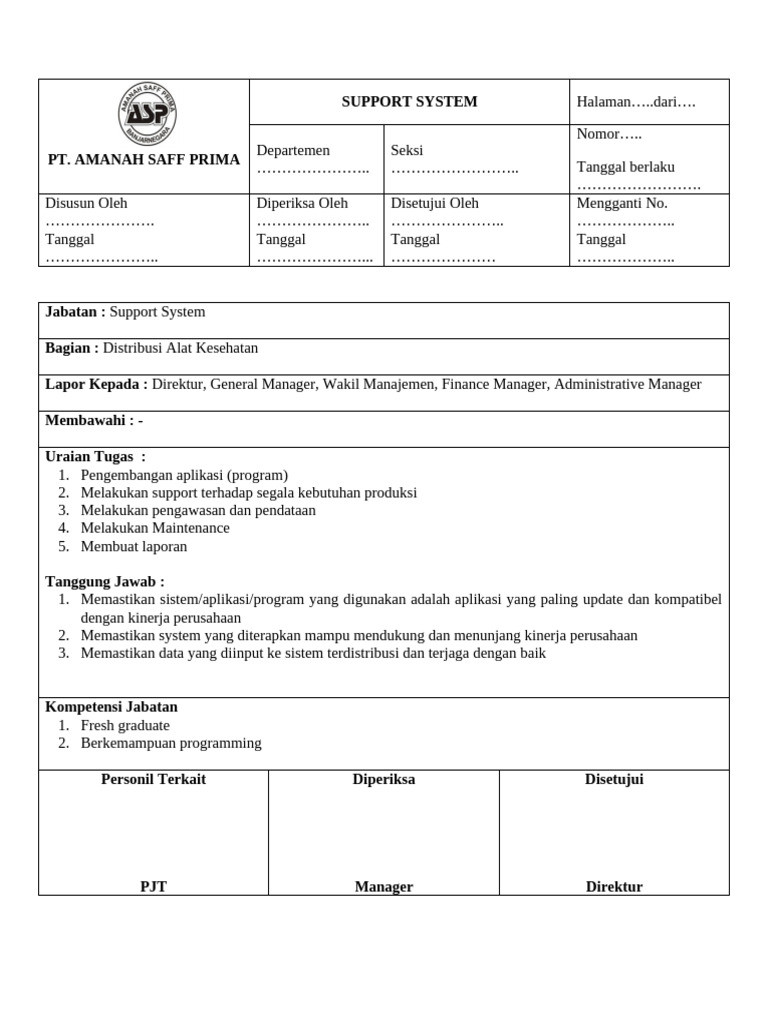 Support System | PDF