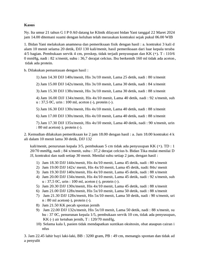 Soal Partograf | PDF