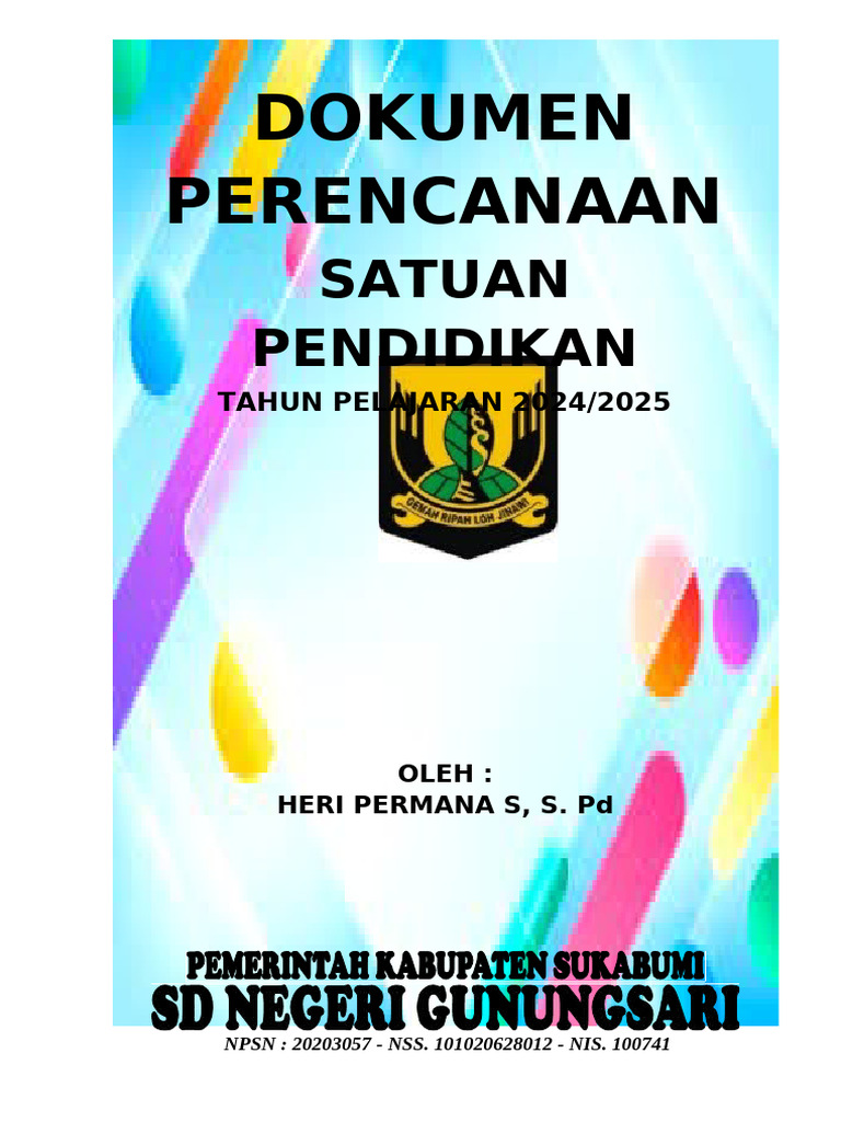 Dokumen Perencanaan Satuan Pendidikan 2024 | PDF