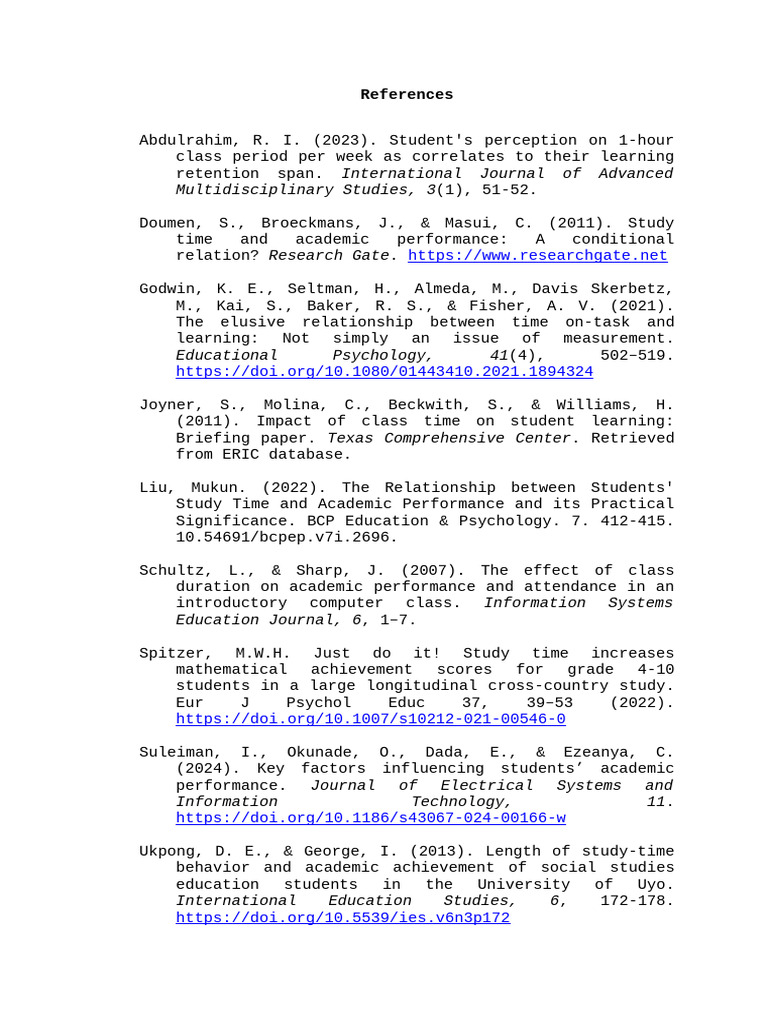 5. References | PDF | Psychology | Psychological Concepts