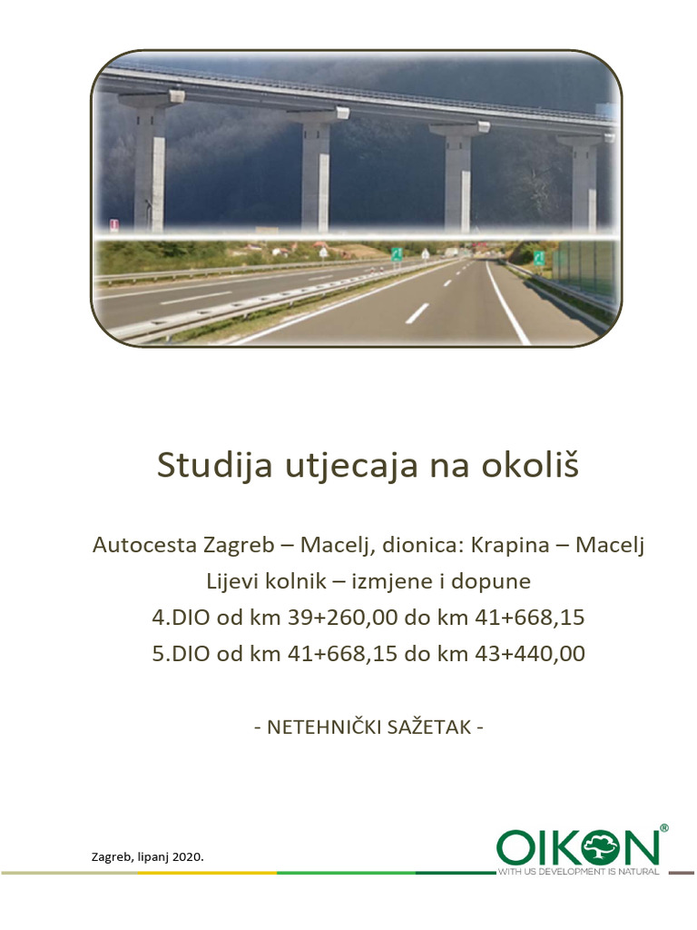 Autocesta Zagreb Studija Okolis | PDF