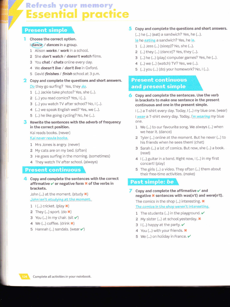 ENERGIZE 2 - ESSENTIAL PRACTICE AND IRREGULAR VERBS LIST | PDF