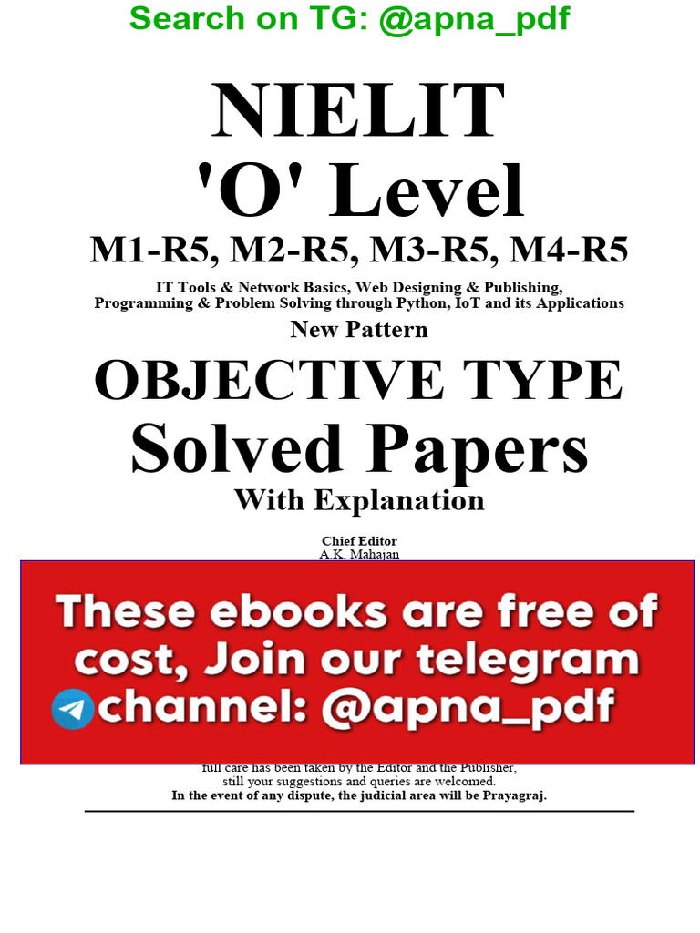 'O' Level M1 R5, M2 R5, M3 R5, M4 R5 OBJECTIVE TYPE SOLVED PAPERS | PDF | Control Flow | World ...