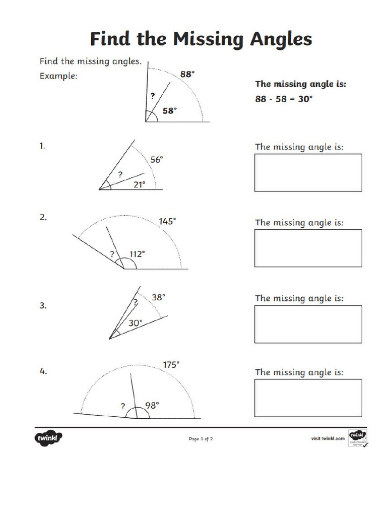 Angles and Angles in Triangle | PDF