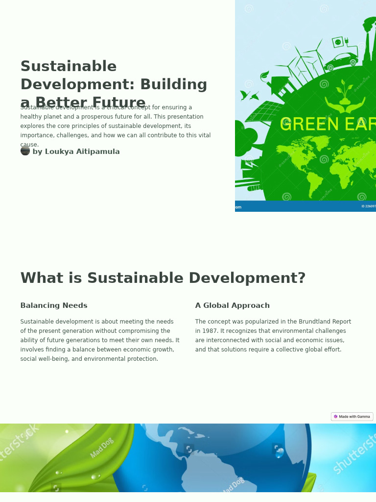 Sustainable Development Building a Better Future | PDF | Sustainability ...