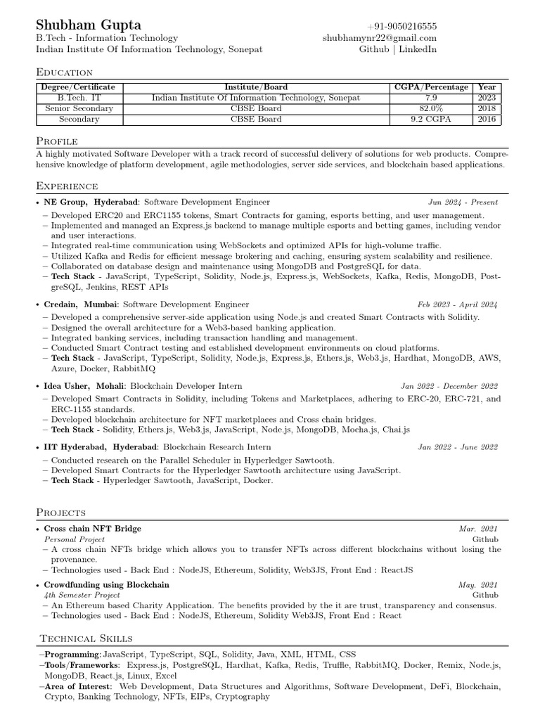 Shubham_Gupta | PDF | Information Technology Management | Software